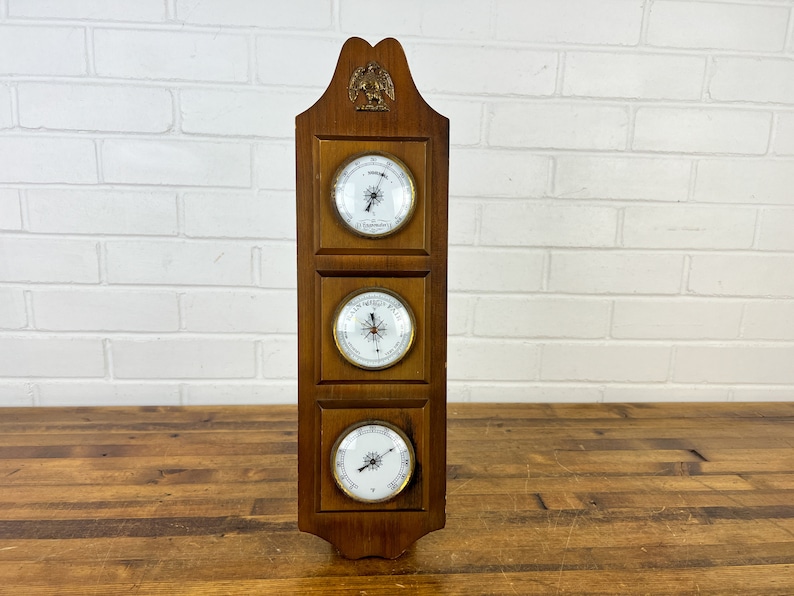 Vintage Distressed Wood Weather Station for Wall Authentic - Etsy