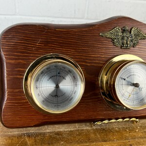 Vintage Horizontal Wood Weather Station for Wall Authentic - Etsy