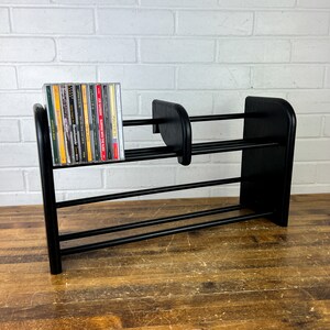 Vintage Two Levels Wood CD Holder Compact Disc Holder CD Rack Wooden CD ...