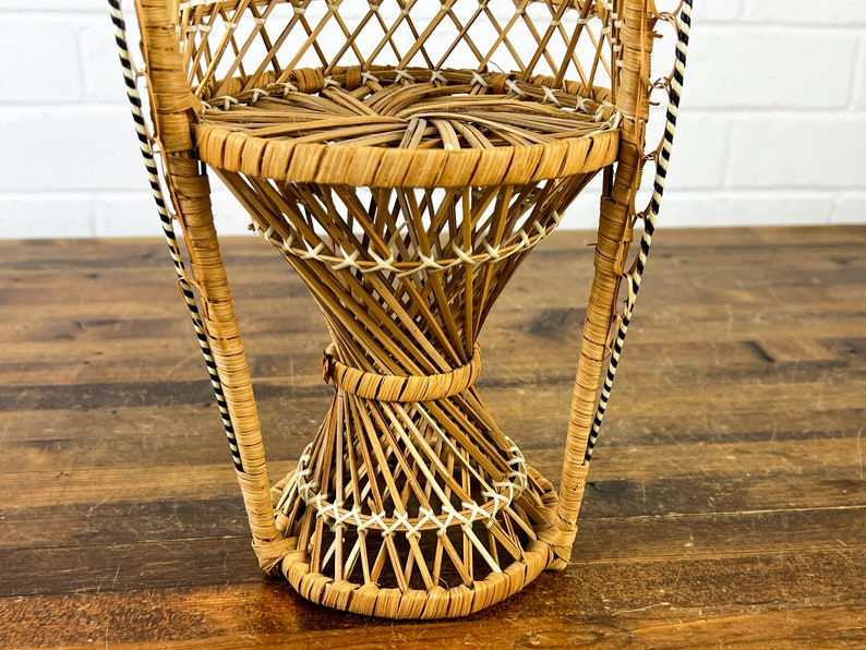 15" Small Vintage Bohemian Peacock Chair Perfect Chair for Doll Display ...