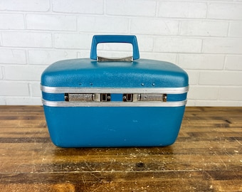 Vintage JC Higgins Brown Train Case Makeup Travel Case Storage Small ...