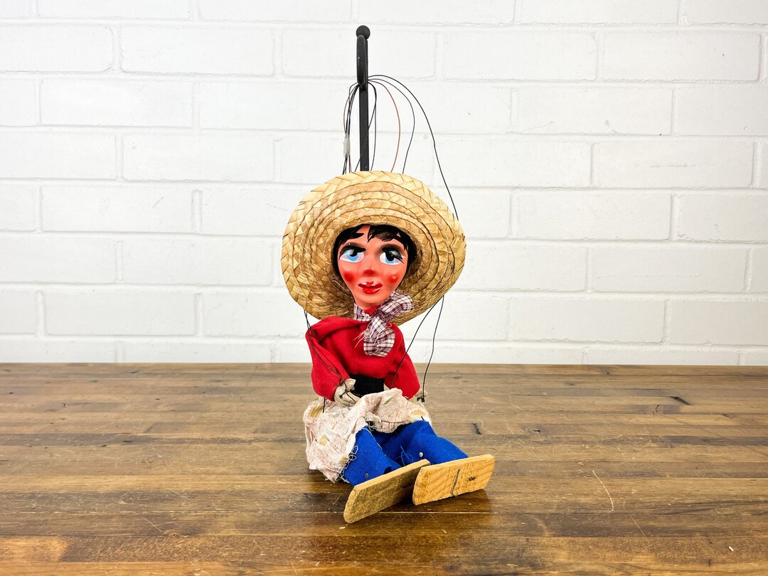 Sombrero Marionette Aged Vintage Puppet Classic Rustic Spanish - Etsy