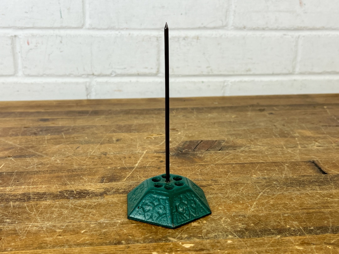 Vintage Green Metal Receipt Spike Bill Spike Spindle Authentic Vintage Paper Spike Thing That ...