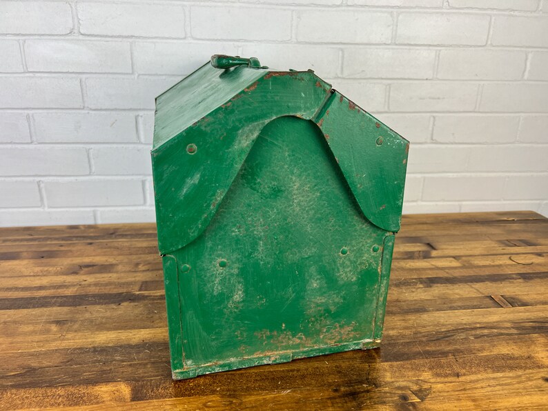 Large Vintage Green Metal Tool Box With 2 Trays XL Distressed - Etsy