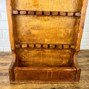 Vintage Wood Souvenir Spoon Rack for Collectible Spoons Holds 24 Small ...