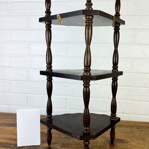 Vintage Ziprinho Wood Spindle Wall Corner Shelf 3 Tier Shelf Made in ...