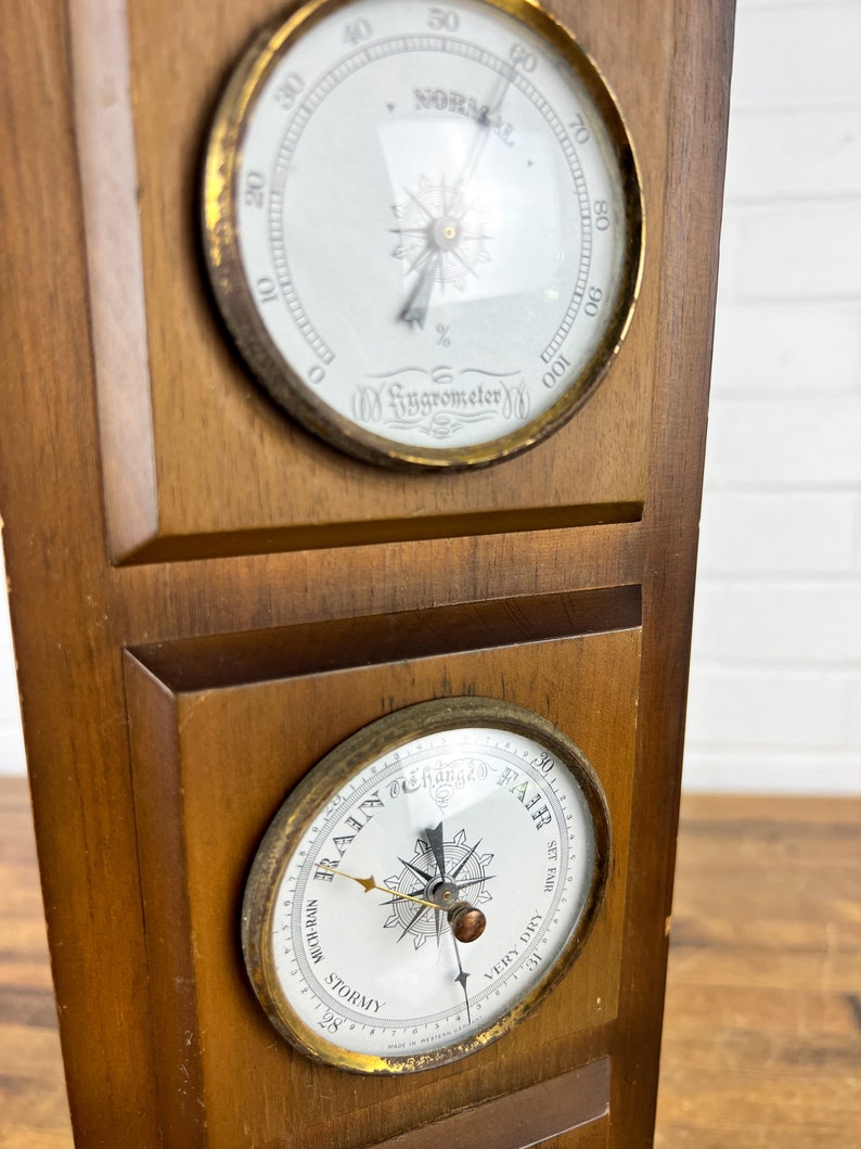 Vintage Distressed Wood Weather Station for Wall Authentic - Etsy