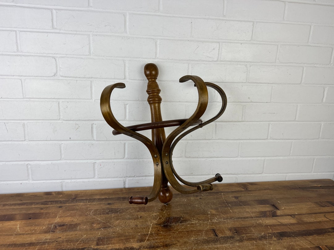 Vintage Wooden Coat Rack for the Wall Authentic Vintage Wood Hat Rack ...