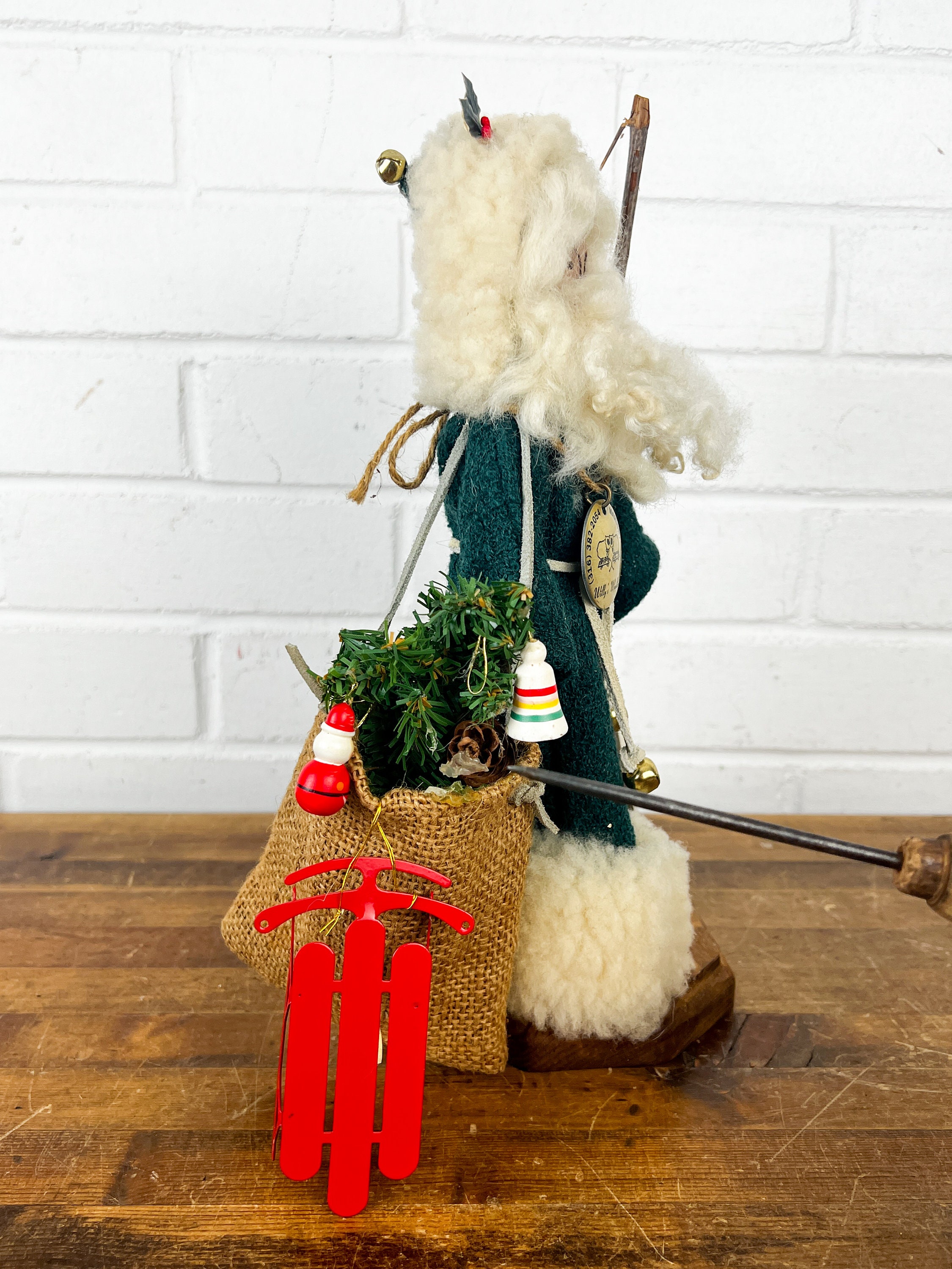 12" Vintage Handmade Santa Claus Doll Country Santa Standing Doll One ...