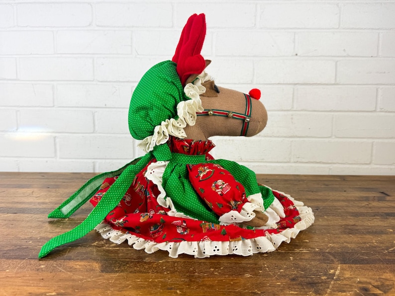 Vintage Handmade Christmas Reindeer Plush | 1980s Country Cottage ...