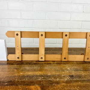 Vintage Light Brown Wood Peg Rack for the Wall Wooden Wall Rack With ...