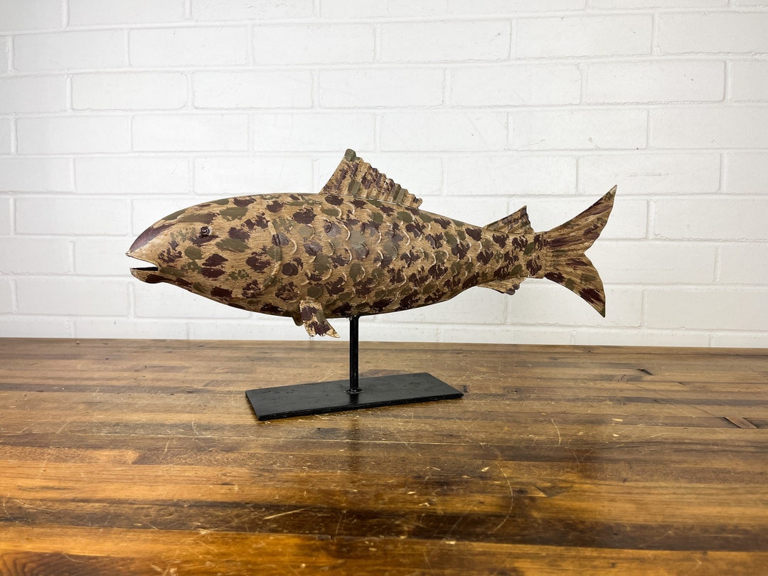 Large 22 Vintage Decorative Metal Fish Artwork to - Etsy