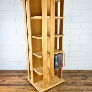 Rotating Vintage Napa Valley Wood CD Holder for 200 Cds Tall Large CD ...