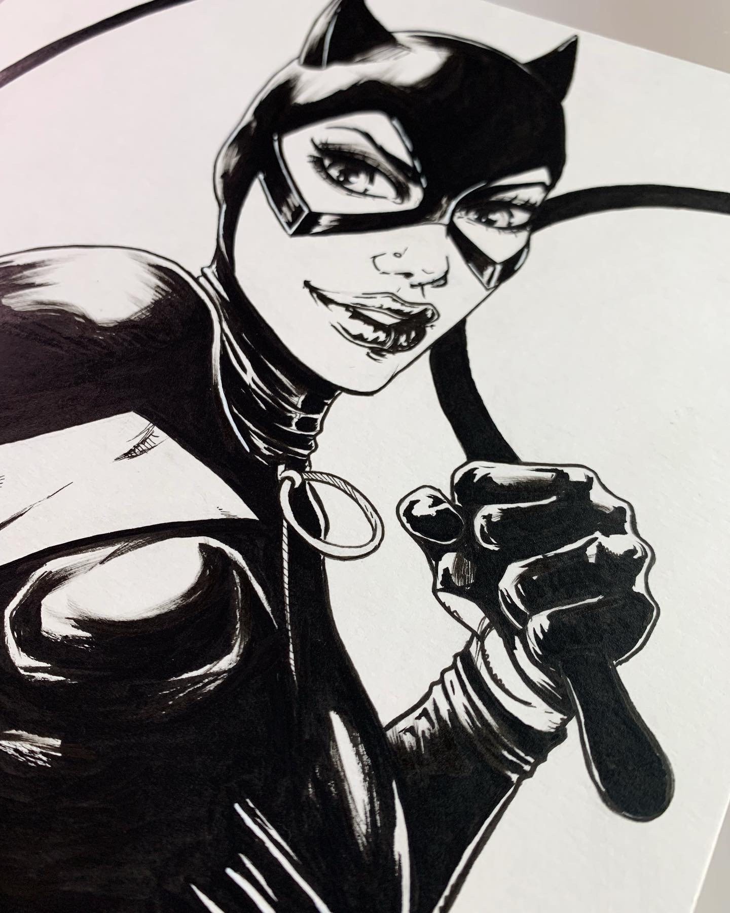 Original Catwoman Comic Book Illustration - Etsy