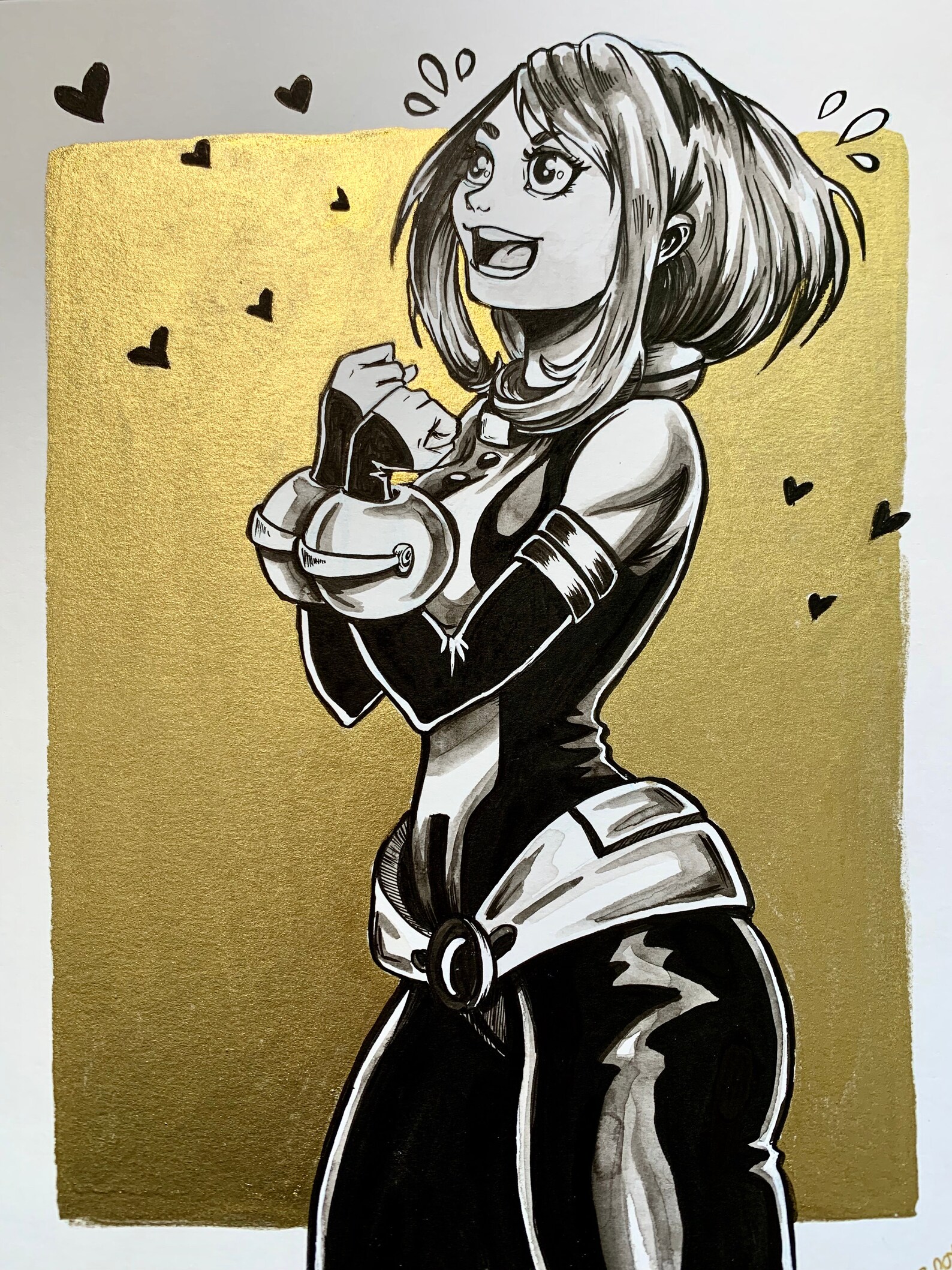 Ochako Uraraka Original Inktober Illustration | Etsy