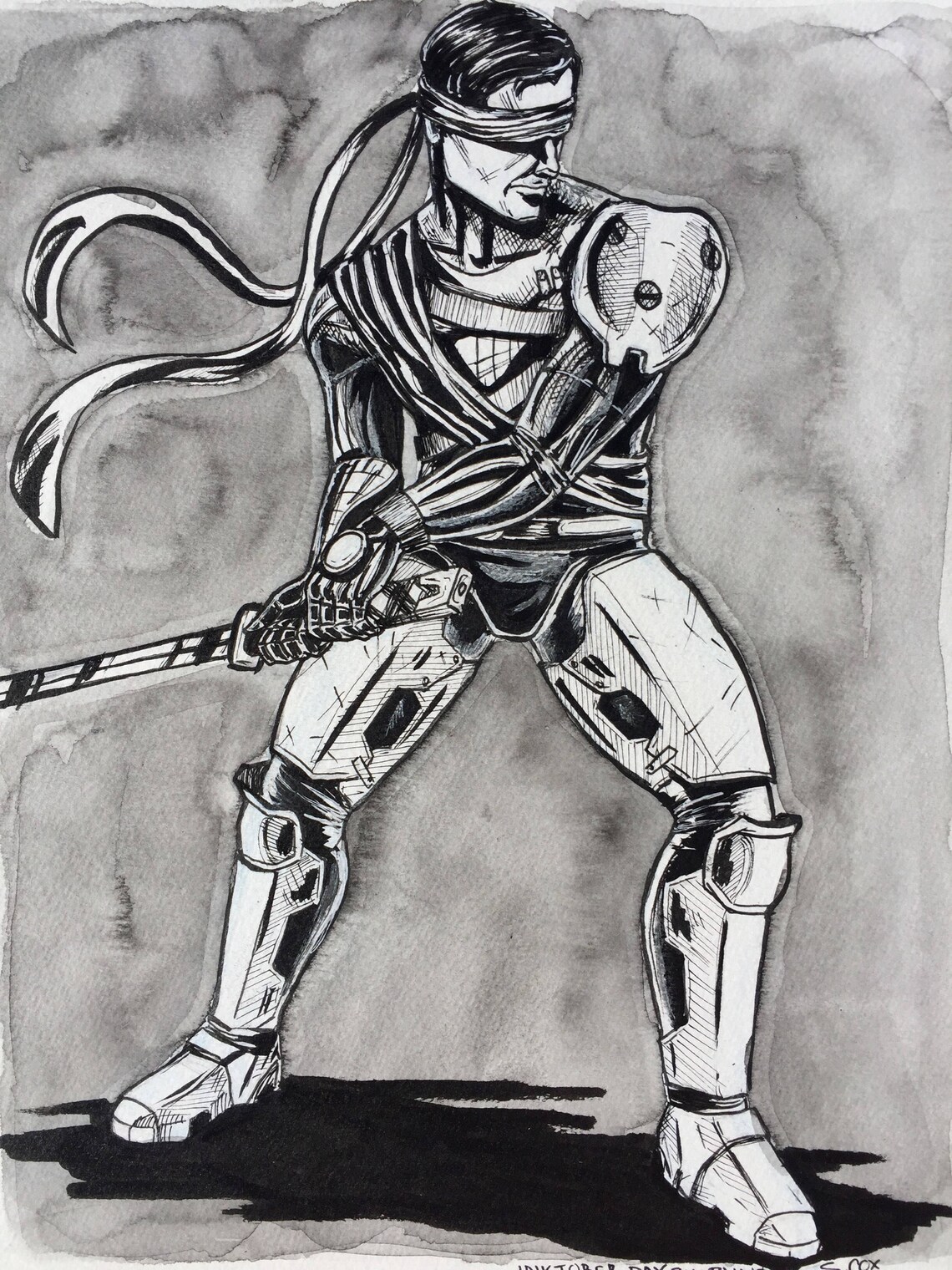 Kenshi, Original Pen and Ink Drawing by Sophia Cox Inktober Day 24 - Etsy