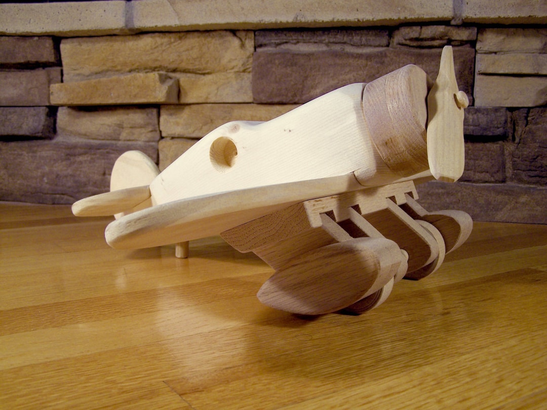 Handmade Wooden Airplane Toy - Etsy