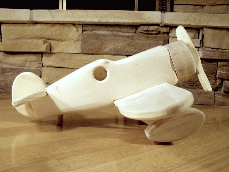 Handmade Wooden Airplane Toy - Etsy