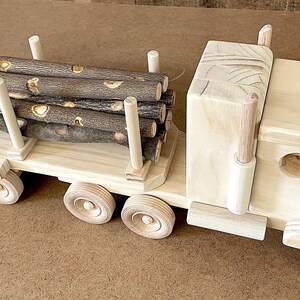 Handmade Wooden Log Truck Toy - Etsy