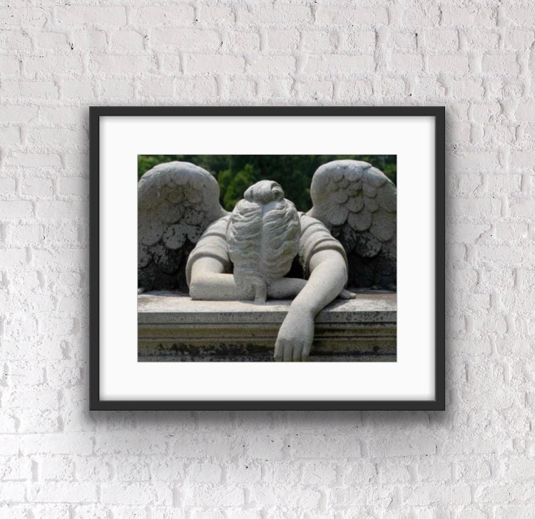 Weeping Angel Photo Cemetery Angel Statue Photo Guardian Angel Art ...