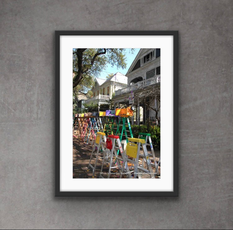 Mardi Gras Ladders Photo - New Orleans