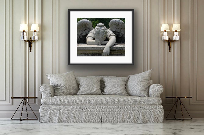 Weeping Angel Photo Cemetery Angel Statue Photo Guardian Angel Art ...