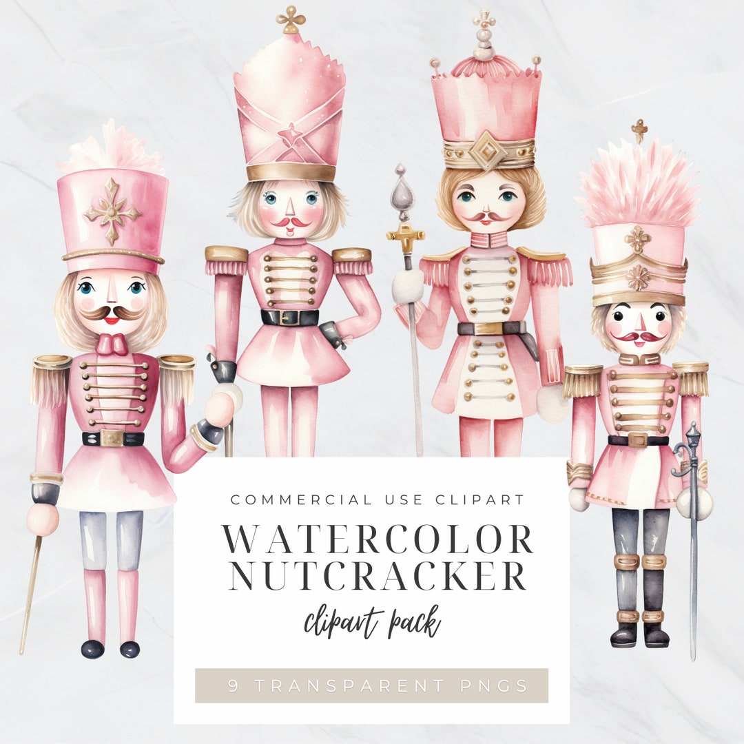 Retro Nutcracker Clipart, Nutcracker Ballet Clipart, Pink Nutcracker ...