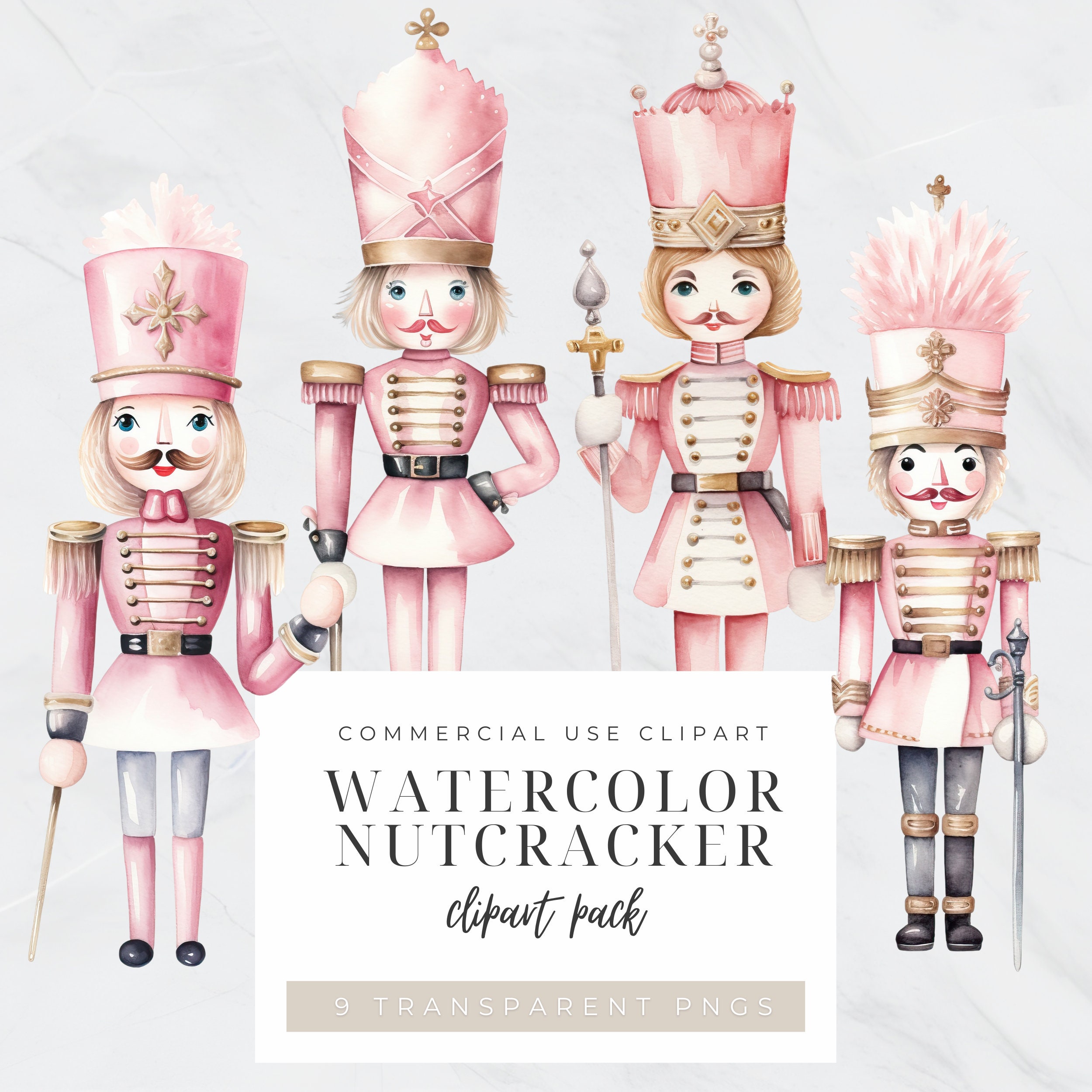 Retro Nutcracker Clipart Nutcracker Ballet Clipart Pink - Etsy