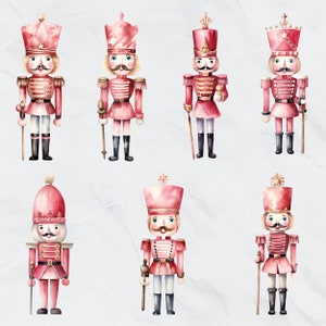 Pastel Nutcracker Clipart, Watercolor Nutcracker Bundle Clipart, Pink ...