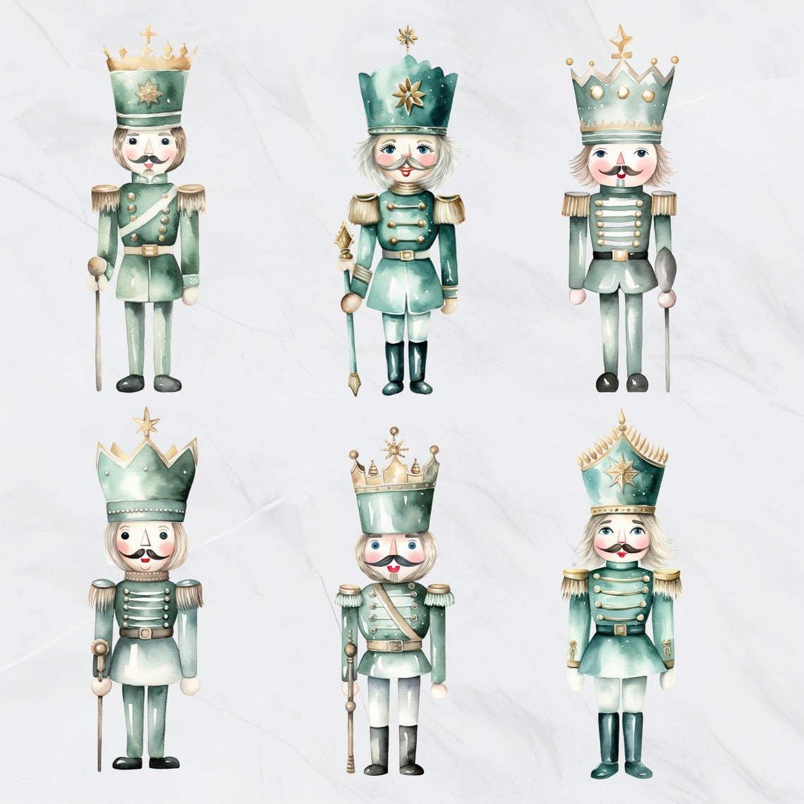 Pastel Nutcracker Clipart Watercolor Nutcracker Bundle - Etsy