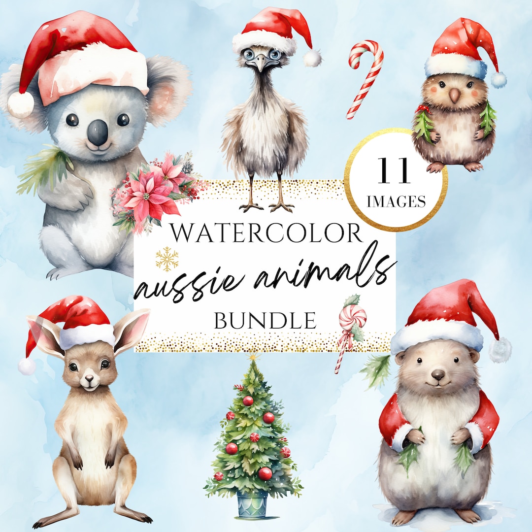 Australian Christmas Clipart, Australia Animals Clipart, Aussie ...