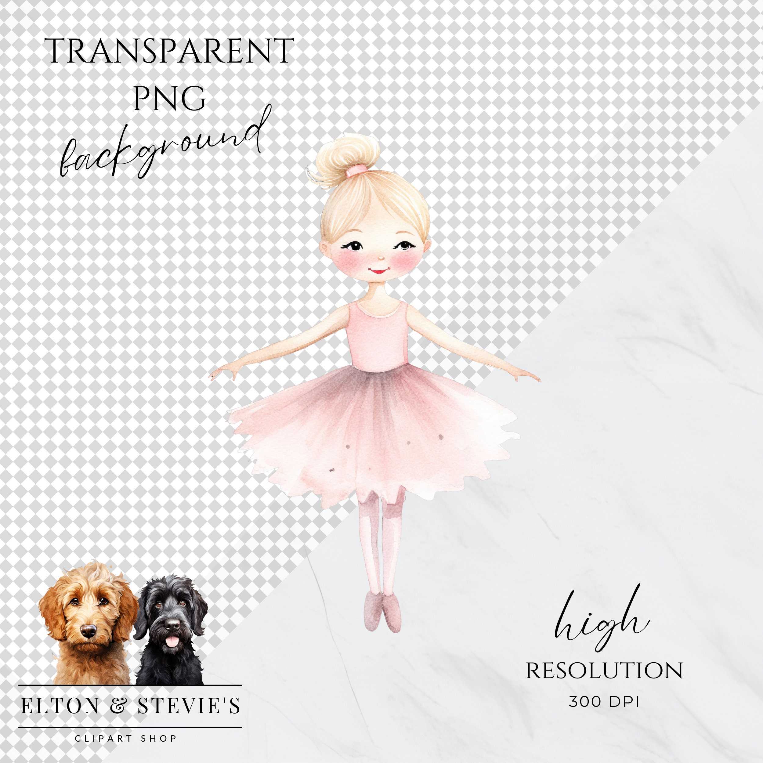 Clipart Watercolor Ballerina, Pink Ballerina, Ballerina Animal, Baby ...