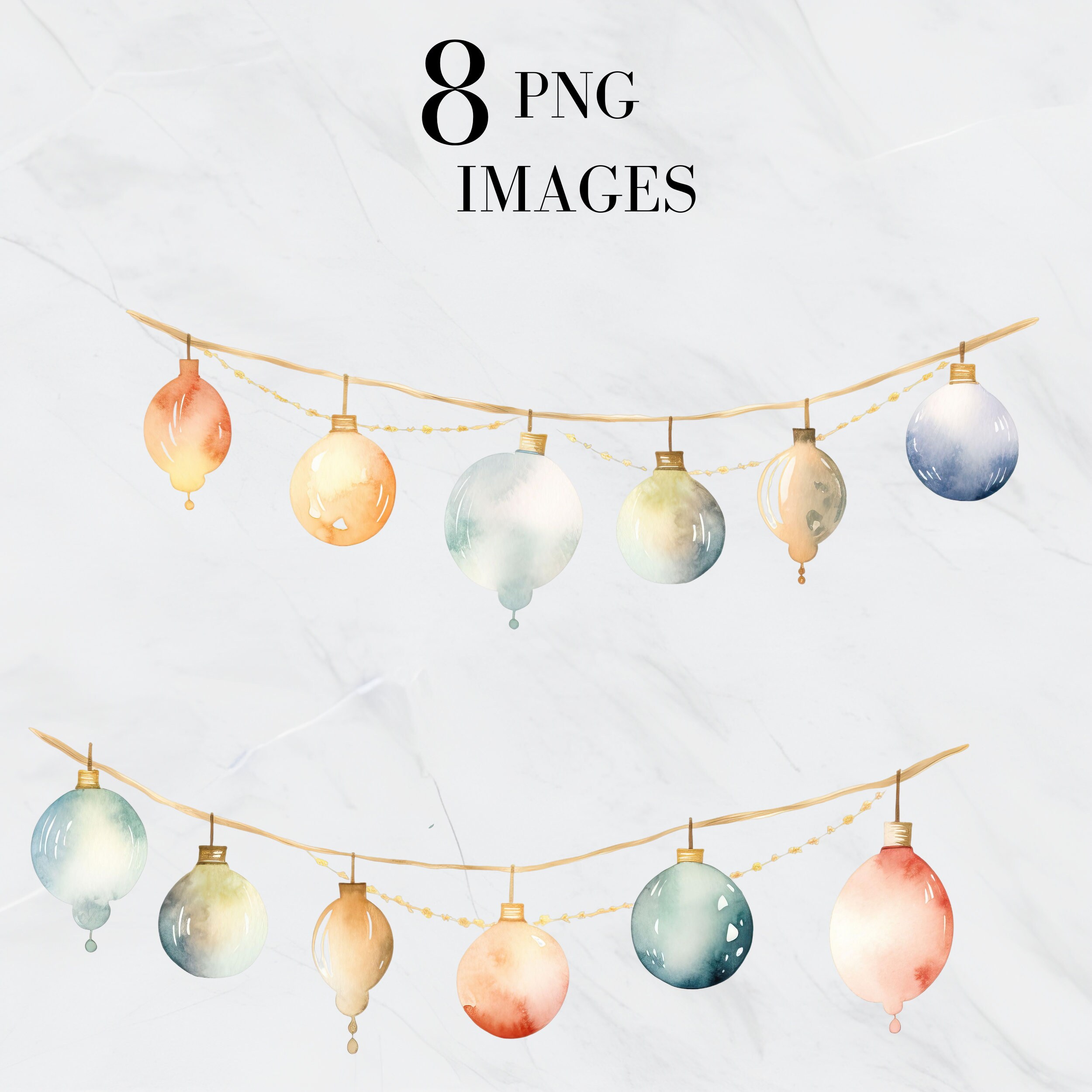 Watercolor Christmas Lights Clipart, Christmas Tree Lights Clipart ...