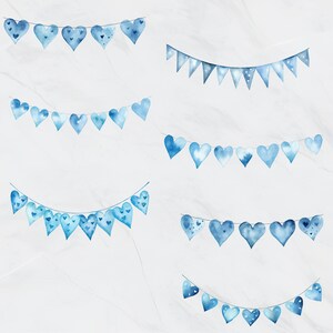 Watercolor Bunting Flag Clip Art, Bunting Banner Clip Art, Party Flags ...