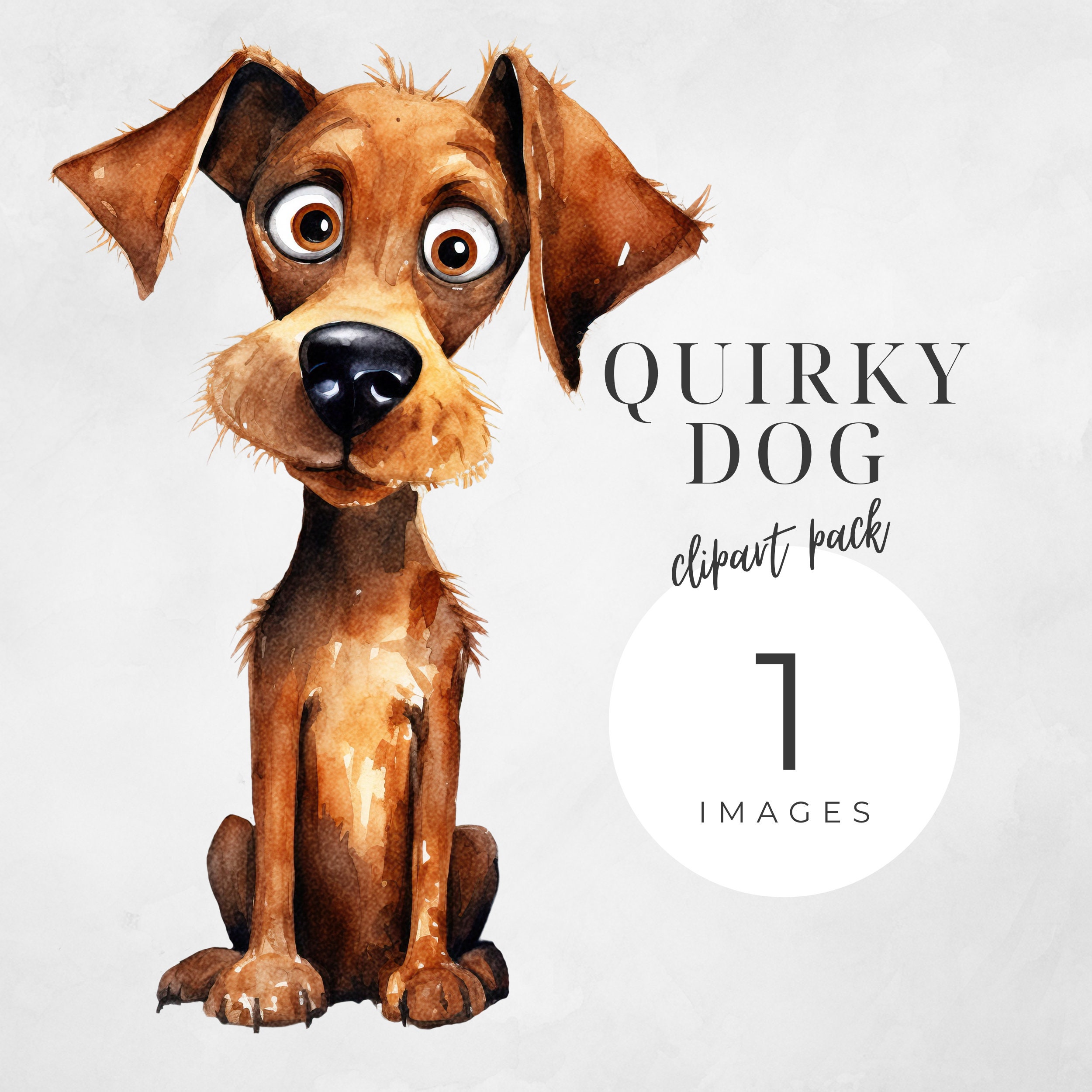 Watercolor Quirky Dogs Clipart, Pet Clip Art, Transparent Background ...