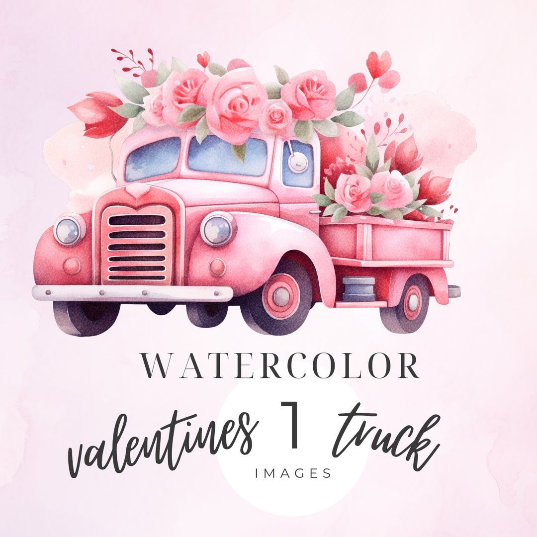Valentines Truck Clipart, Valentines Truck Svg, Valentines Truck ...