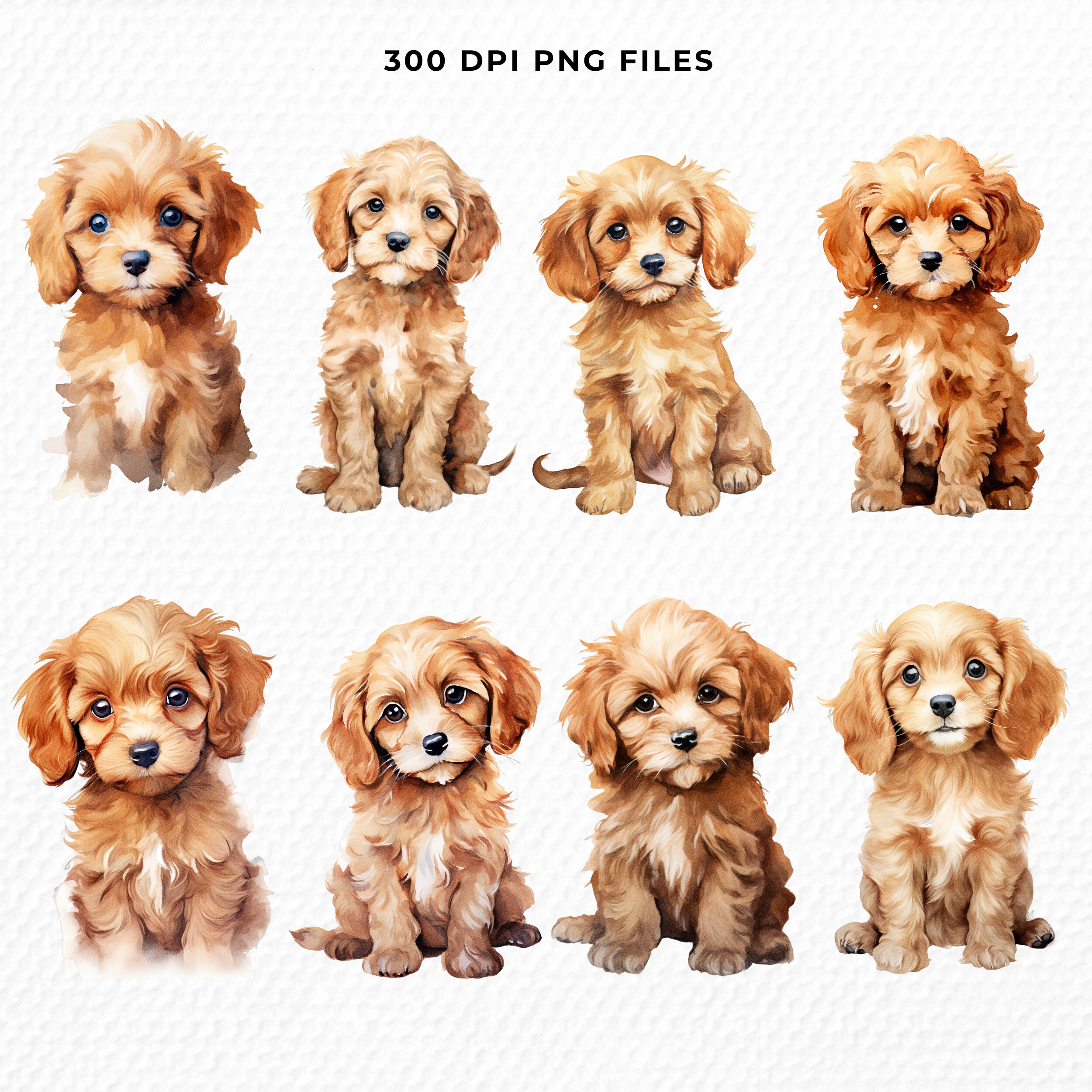 Cavapoo Clipart, Cavalier King Charles Spaniel, Poodle Clip Art, Dog ...