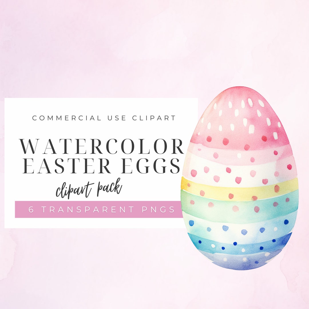 Pastel Easter Eggs Clipart, Floral Watercolor Easter Eggs Clip Art ...