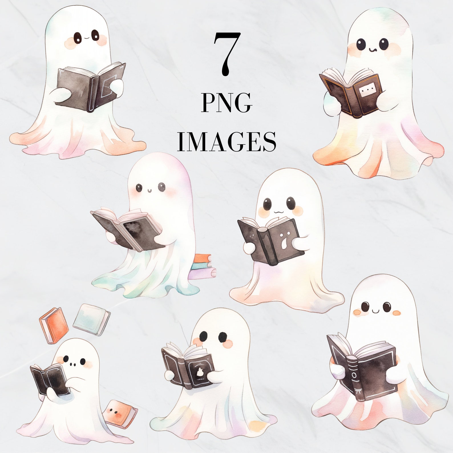 Ghost Reading Book Clipart, Teacher Ghost Clipart, Groovy Teacher ...