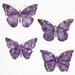 Purple Butterfly Clipart, Gold Glitter Butterflies Clip Art, Pastel ...