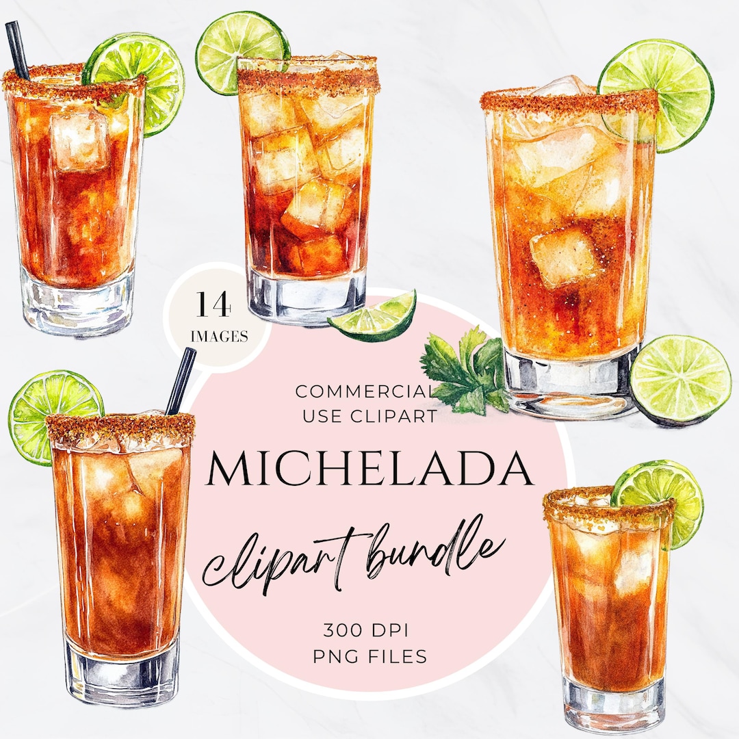 Michelada PNG, Watercolor Drink Menu Clipart, Cocktail Clipart, Bar ...