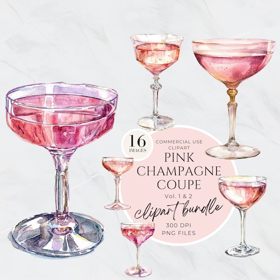 Imágenes Prediseñadas De Copa De Martini Rosa