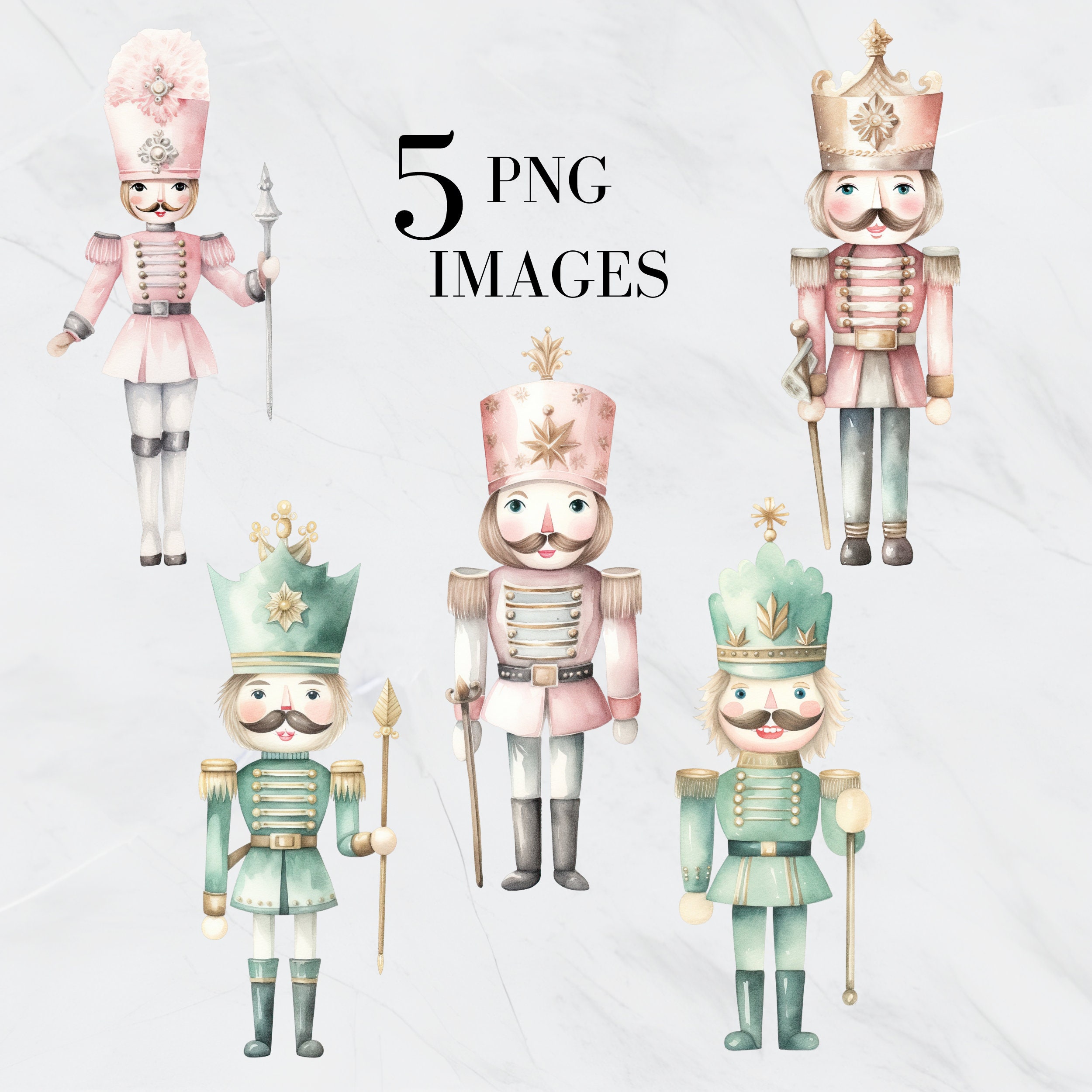 Christmas Nutcrackers Clipart, Nutcracker, Pastel PNG, Watercolor ...