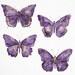 Purple Butterfly Clipart, Gold Glitter Butterflies Clip Art, Pastel ...