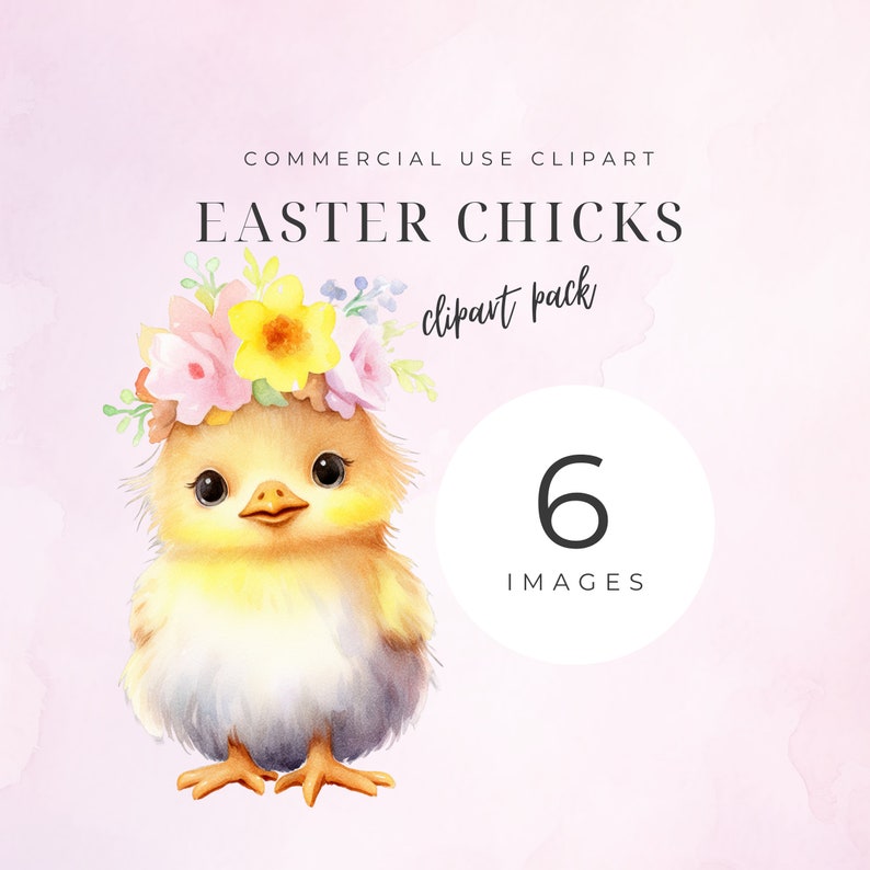 Easter Chicken Clipart, Watercolor Cute Easter Chick Clip Art, Duckling ...