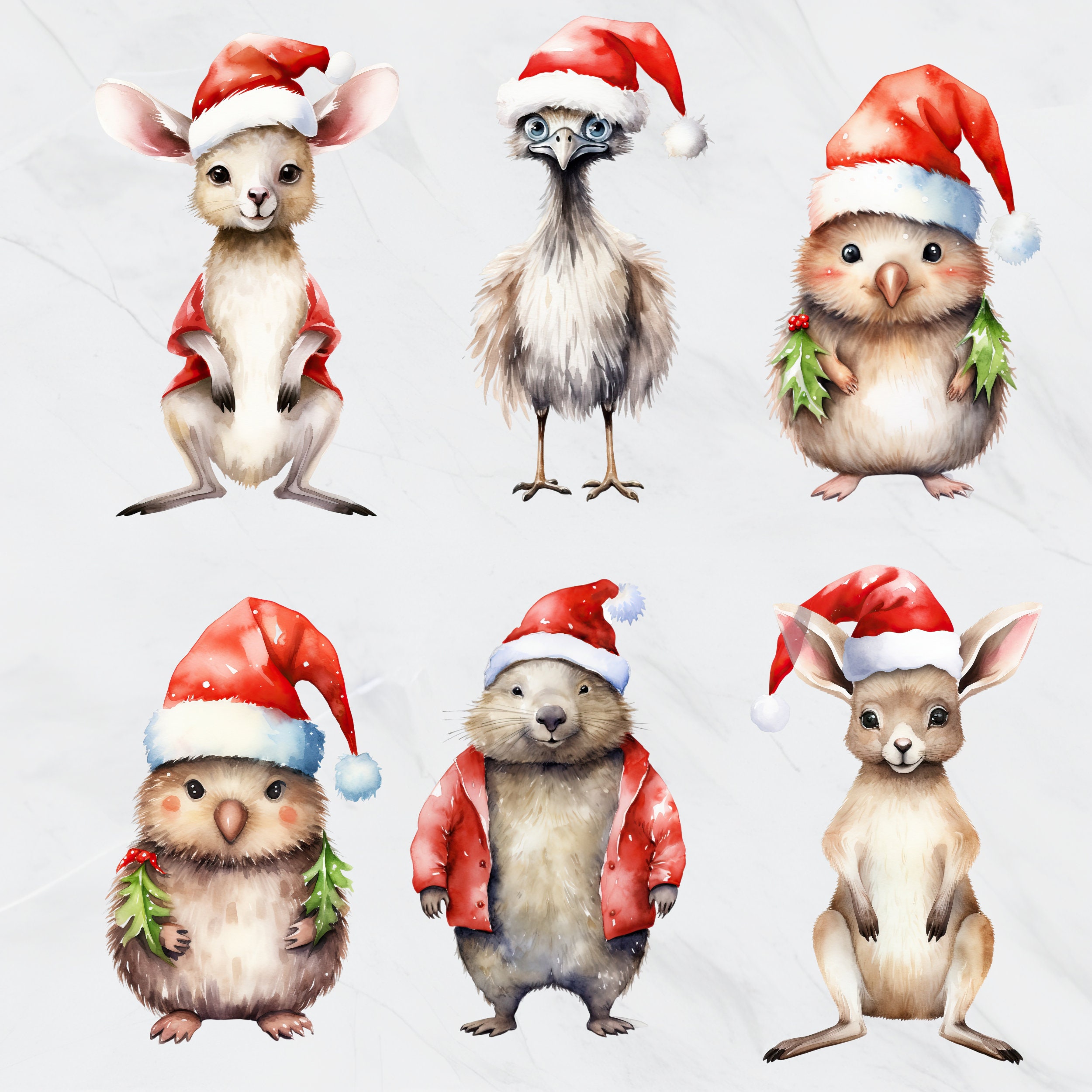 Australian Christmas Clipart, Australia Animals Clipart, Aussie ...