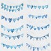 Watercolor Bunting Flag Clip Art, Bunting Banner Clip Art, Party Flags ...