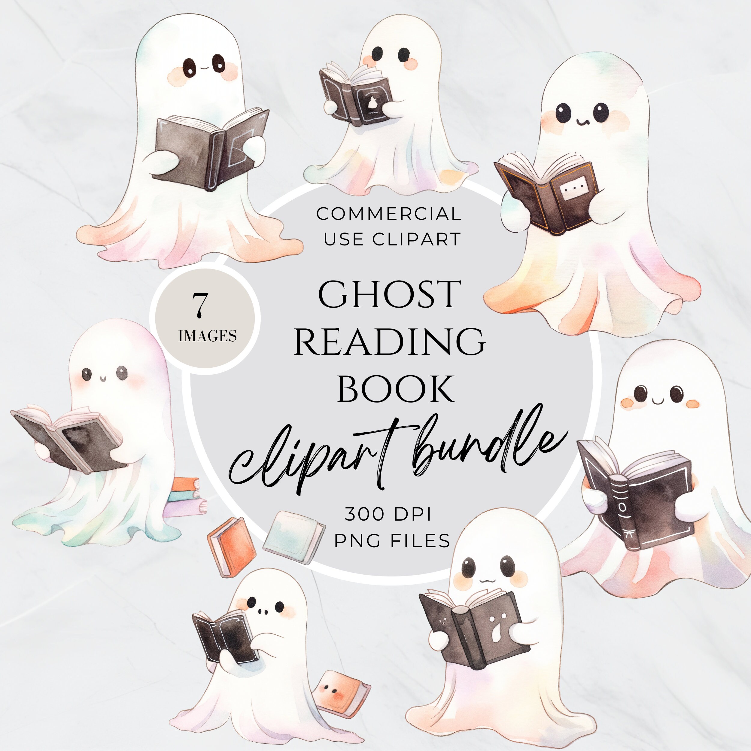 Ghost Reading Book Clipart, Teacher Ghost Clipart, Groovy Teacher ...