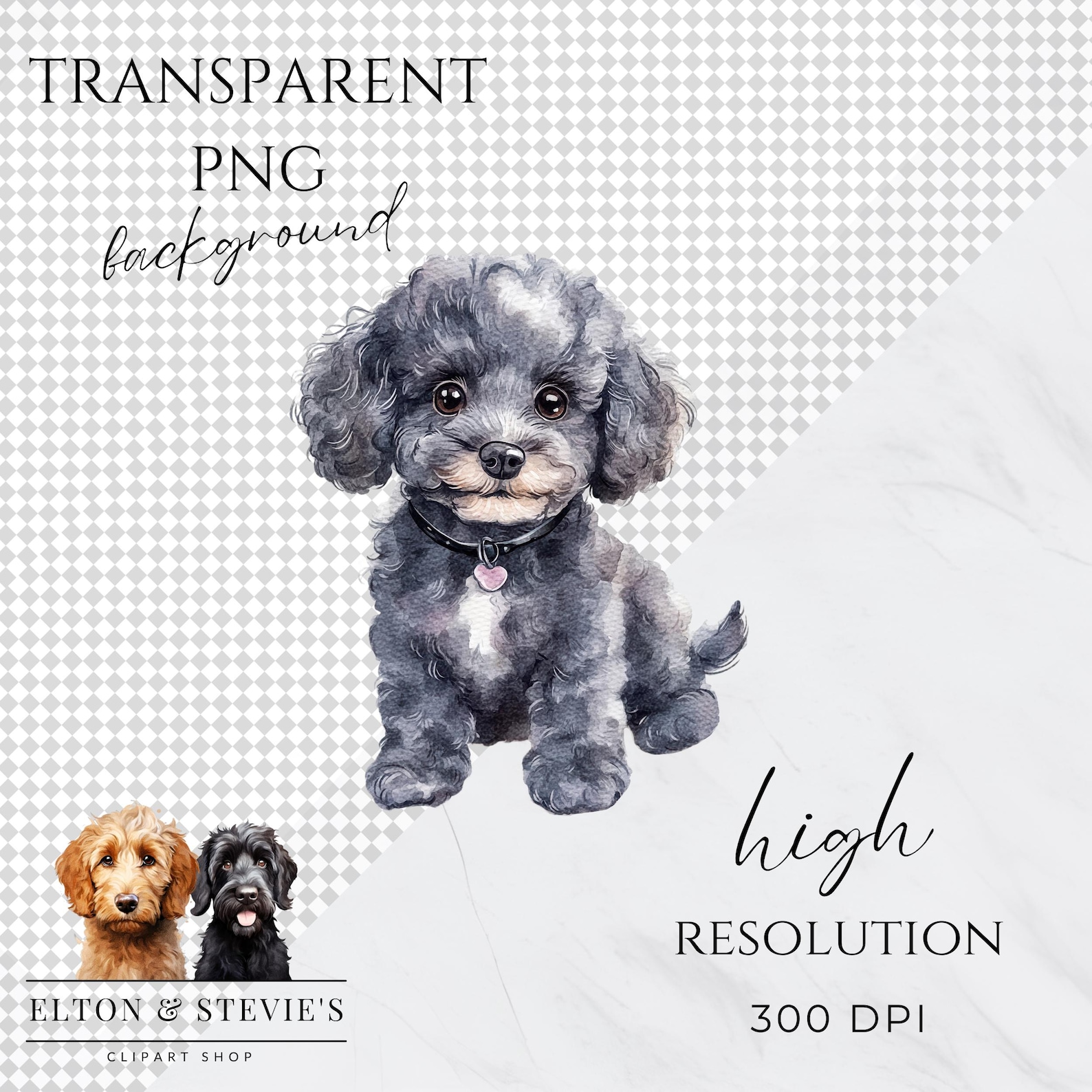 Toy Poodle PNG, Cute Puppy Clipart, Dog Graphics, Digital Download ...