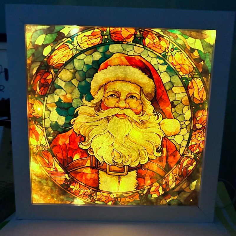 Santa Shadow Box - Etsy